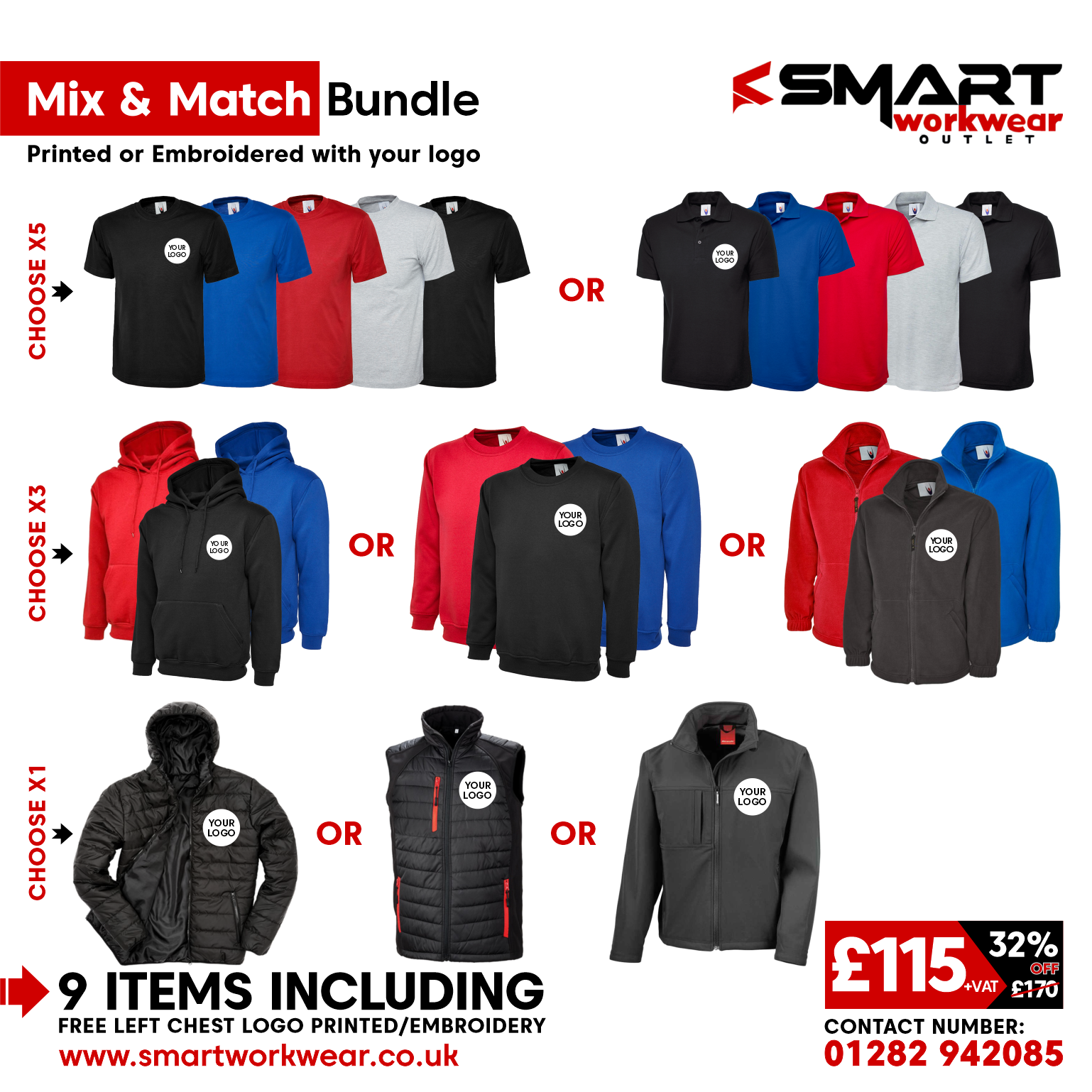 Shop Custom Uniform Pack – Mix Your Team Essentials – Smart Work Wear